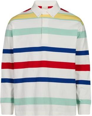 GANT Polo manches longues &agrave; rayures en coton