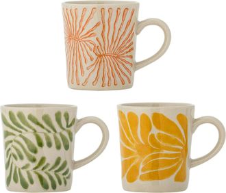 Bloomingville Tasses Fauni en gr&egrave;s - Set de 3 Bloomingville