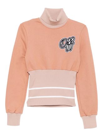 Off-white Geripptes Cheerleader Sweatshirt - Rosa