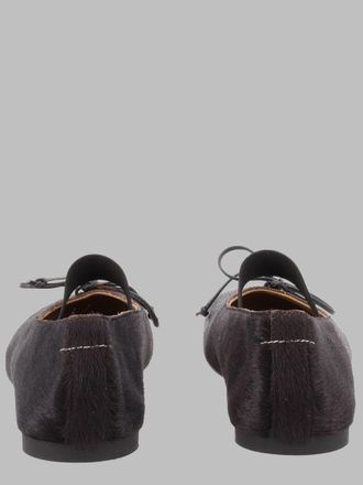 Maison Margiela Elasticated Leather Ballet Flat - Brown
