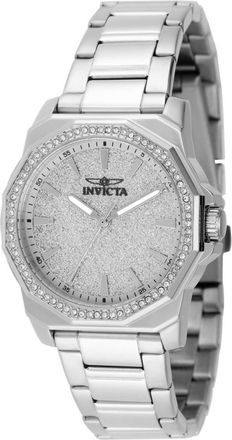Invicta Speedway 49128 Damenuhr - Quarzwerk - Edelstahl mit silbernem Zifferblatt - 34 mm