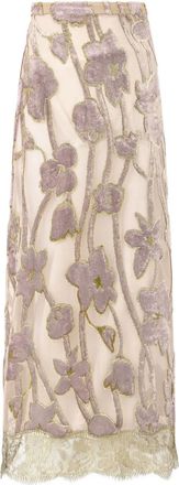 Roberto Cavalli Midirock aus Spitze - Nude