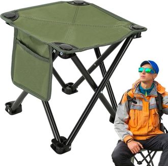 Generic Faltbarer Camping-Hocker - robuster zusammenklappbarer Stativsitz, tragbarer Stuhl aus wasserdichtem Oxford-Gewebe | Kompakter Outdoor-Hocker für Reis