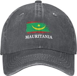 Generic Casquette De Sport,Brossez Le Drapeau Mauritanien,Confortable Casquette De Baseball Anti UV Chapeau De Golf pour Tennis Randonnée Adulte