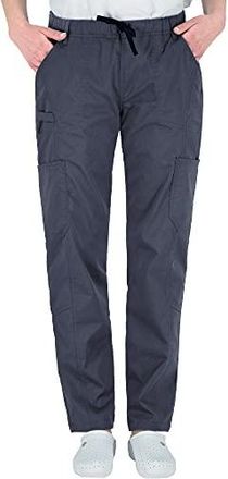 B-Well Dante Pantalon Médical Femme/Homme avec 5 Poches Unisexe Pantalon duniforme Unisexe avec Taille Moyenne et Ceinture élastique et Poches arrières Vêtem