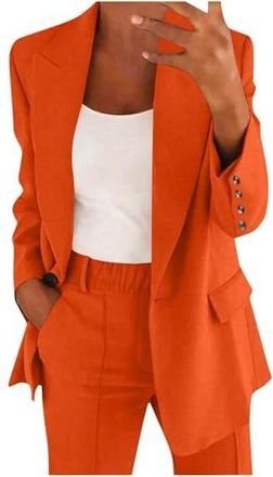 Generic Ensemble blazer pour femme, costume de pantalon pour femme, tenue de mariage élégante, tendance, polyvalente, tenue de travail, printemps automne, ens
