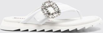 Roger Vivier Slidy Viv Flip-Flop-Sandalen von aus Nappaleder mit Schmuckschnalle