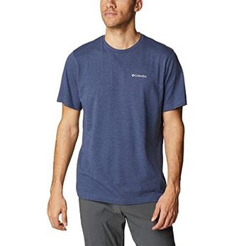 Columbia Thistletown Hills Chemise de randonnée à Manches Courtes pour Homme, Dark Mountain Heather, M
