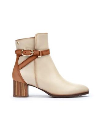 Pikolinos Bottines &agrave; Talon en Cuir CALAFAT pour Femme Colour Marfil