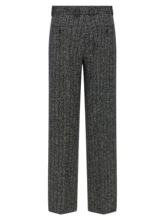 Dolce & Gabbana Striped Wool Trousers - Charcoal
