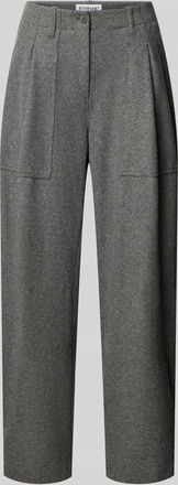 Cambio Regular Fit Barrel Leg Hose mit Viskose-Woll-Anteil Modell October