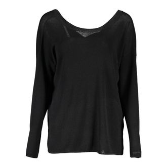 GANT Femme, Pulls, Noir, Taille: 38 FR Pull Noir Femme Manches Longues Col Rond