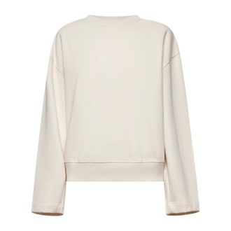Dries Van Noten Femme, Sweatshirts et sweats &agrave; capuche, Beige, Taille: 38 FR Pull en coton oversize