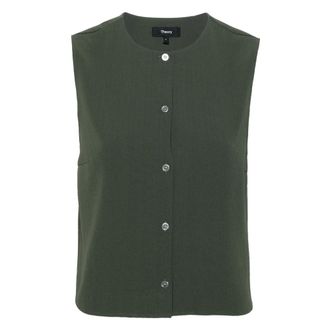 Theory SL BD Shell - - Tops - Damen - Gr&uuml;n - L