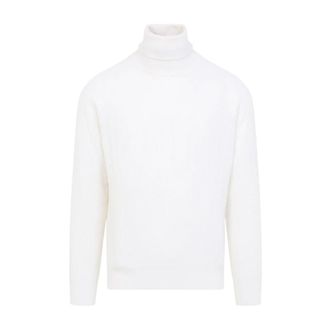 Canali Col roul c&ocirc;tte - Homme - Pulls - Blanc - Taille: L
