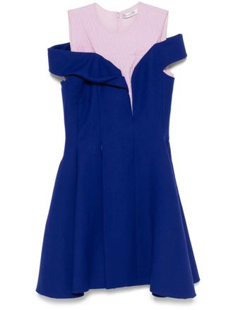 Dior robe courte &agrave; design superpos&eacute; (2014) - Bleu