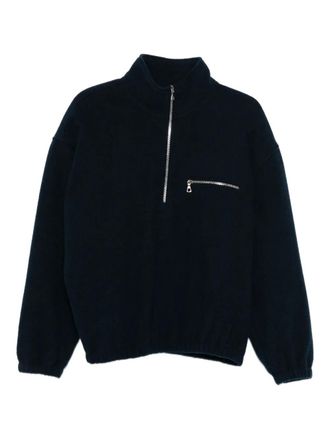 Rier pull en laine à poche zippée - Bleu