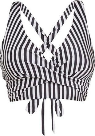 Generic Haut De Maillot De Bain Femme Push Up Sexy Hauts De Bikini Amovible Curvy Classics Col V Hauts De Maillots Bretelles avec Rembourrage Beachwear Tops P