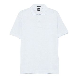 HUGO BOSS Leinen-Baumwoll-Polohemd - - Tops - Herren - Blau - XL