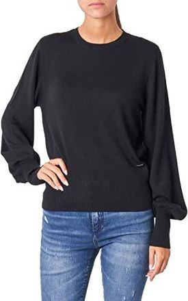 A|X Armani Exchange Tricot à manches longues en laine, Noir, M