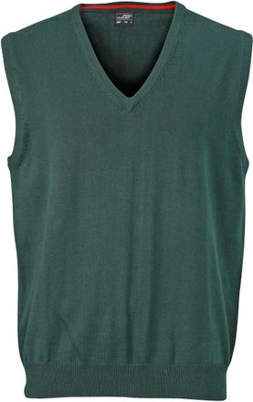 James & Nicholson Klassischer Baumwoll-Pullunder (XXL, forest-green)