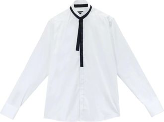 Karl Lagerfeld Homme, Chemises, Blanc, Taille: S Camicia Cravattino
