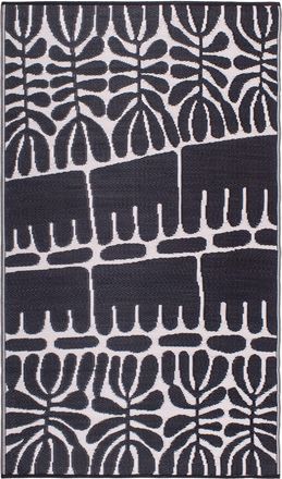 Fab Habitat FAB HAB - Outdoor-Teppich - wetterfest, farbecht, wendbar - recycelter Premium-Kunststoff - Tribal, Schwarz & Weiß - Terrasse, Garten, Balkon, Flur - 
