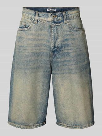 Review Jeansshorts im Used-Look mit Eingrifftaschen