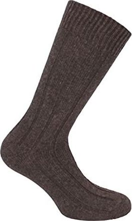 Labonal Chaussette. grosses mailles &agrave; c&ocirc;tes, Angora. Marron. 42/43 FABRIQUE EN FRANCE - HOMME. (1 paire)