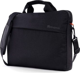 STM Bags Tower Gamechange Brief Umhängetasche für 15- Geräte - schwarz [360° Stoßschutz I Große Haupttasche I Fronttasche für Zubehör I Verstell- und Abne