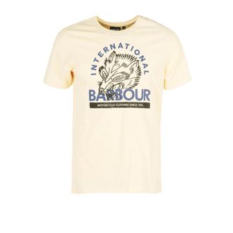 Barbour T-Shirt mit Grafikprint - - Tops - Herren - Gelb - 2XL