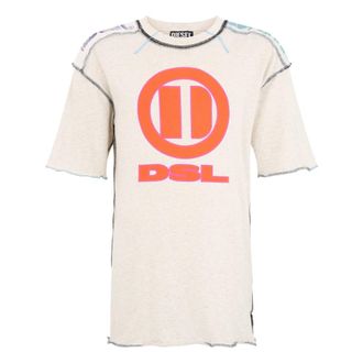 Diesel T-Shirt mit Logo - - Tops - Herren - Grau - XS