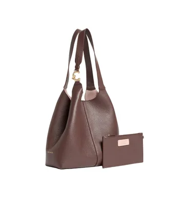 Coccinelle Womens Shoulder Bag C-Easy Berry Bovine Leather; Lining: Pu