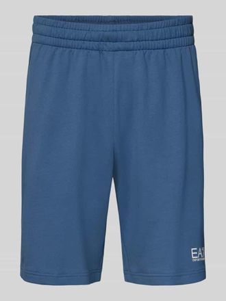 Emporio Armani Sweatshorts mit Logo und Eingrifftaschen