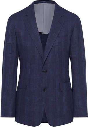 Hackett Mens Blue Hopsack Check Cc Jacket, 551BLUE, 40W/32L