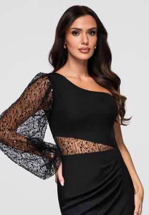 Ombre Abendkleid Elegantes Abendkleid mit One-Shoulder-Design Asymmetrischer Schnitt mit One-Shoulder-Tr&auml;ger