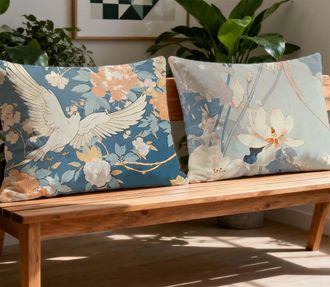 Generic Kissenbezug 30x50cm Farbe Kissen Vogel,Samt Herbst Kissenbez&uuml;ge 2er Set,2026 Neu Rectangle Kissenbez&uuml;ge Mit Verstecktem Rei&szlig;verschluss,Sofakissen f&uuml;r 