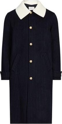 Dr&ocirc;le de Monsieur Manteau long &agrave; col c&ocirc;tel&eacute; en laine m&eacute;lang&eacute;e