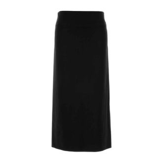 Jil Sander Femme, Jupes, Noir, Taille: 42 FR Slit Maxi Skirt