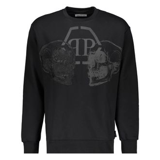 Philipp Plein Besticktes Print-Sweatshirt - - Sweatshirts & Hoodies - Herren - Schwarzk - 3XL