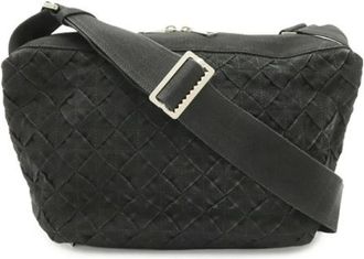 Bottega Veneta Pre-owned Sac Bandouli&egrave;re Intrecciato - Femme - Pre-owned - Noir - Taille: ONE Size