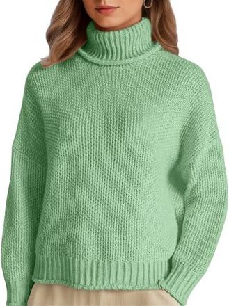 Generic Pull Femme Chic Et Elegant Taille Fashion Laine Pulls Vetement Hiver Chaud Long Noir WomenS Pulls, Gilets Et Sweats Oversize V&ecirc;tements Rouge Mode Swea