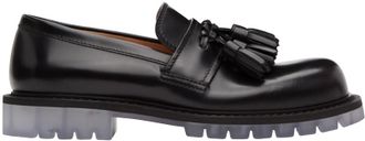 Bottega Veneta Black Tassel Loafers with Clear Sole Detail Size 39.5