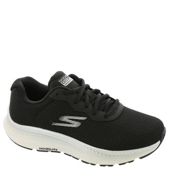 Skechers Damen Go Run Consistent 2.0 Fast Pace Sneaker, Schwarze Textil-Silberverzierung, 41 EU