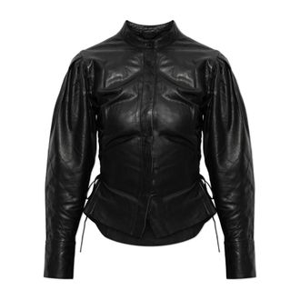 AllSaints Lederhemd Evanna - - Blouses & Shirts - Damen - Schwarzk - S