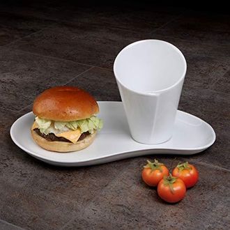 Holst Porzellan Pommesschale & Frittentüte 10 cm auf Untere MP 159