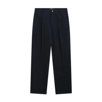 Valentino Garavani Baumwoll-Gabardinehose mit VLogo-Stickerei - - Trousers - Herren - Blau - M
