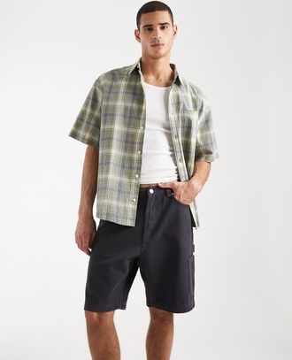 Santa Cruz Big - Short style charpentier en toile - Noir d&eacute;lav&eacute;