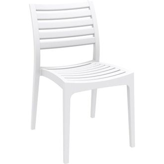 Clp Jardin de chaise empilable dans leau moderne - polypropyl&egrave;ne r&eacute;pandu diverses couleurs Couleur : Blanc