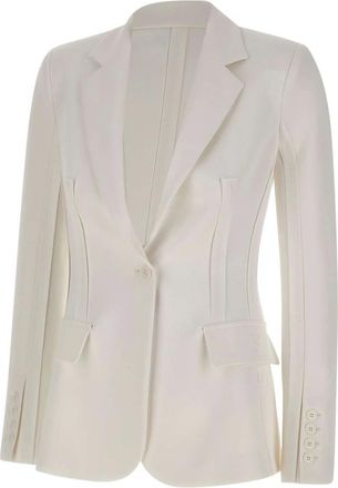 Elisabetta Franchi Femme, Vestes, Blanc, Taille: 36 FR Elisabetta Franchi Vestes White